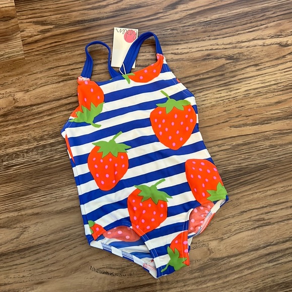 Mini Boden | Swim | New 23y Mini Boden Strawberry Swim Suit | Poshmark